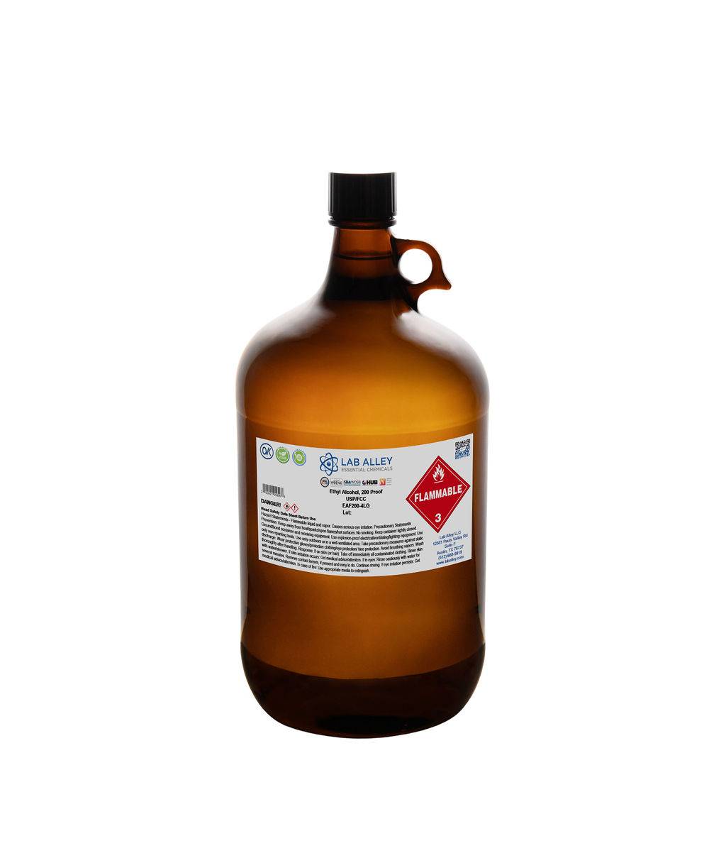 Food Grade Ethanol, 200 Proof, Kosher | Lab Alley