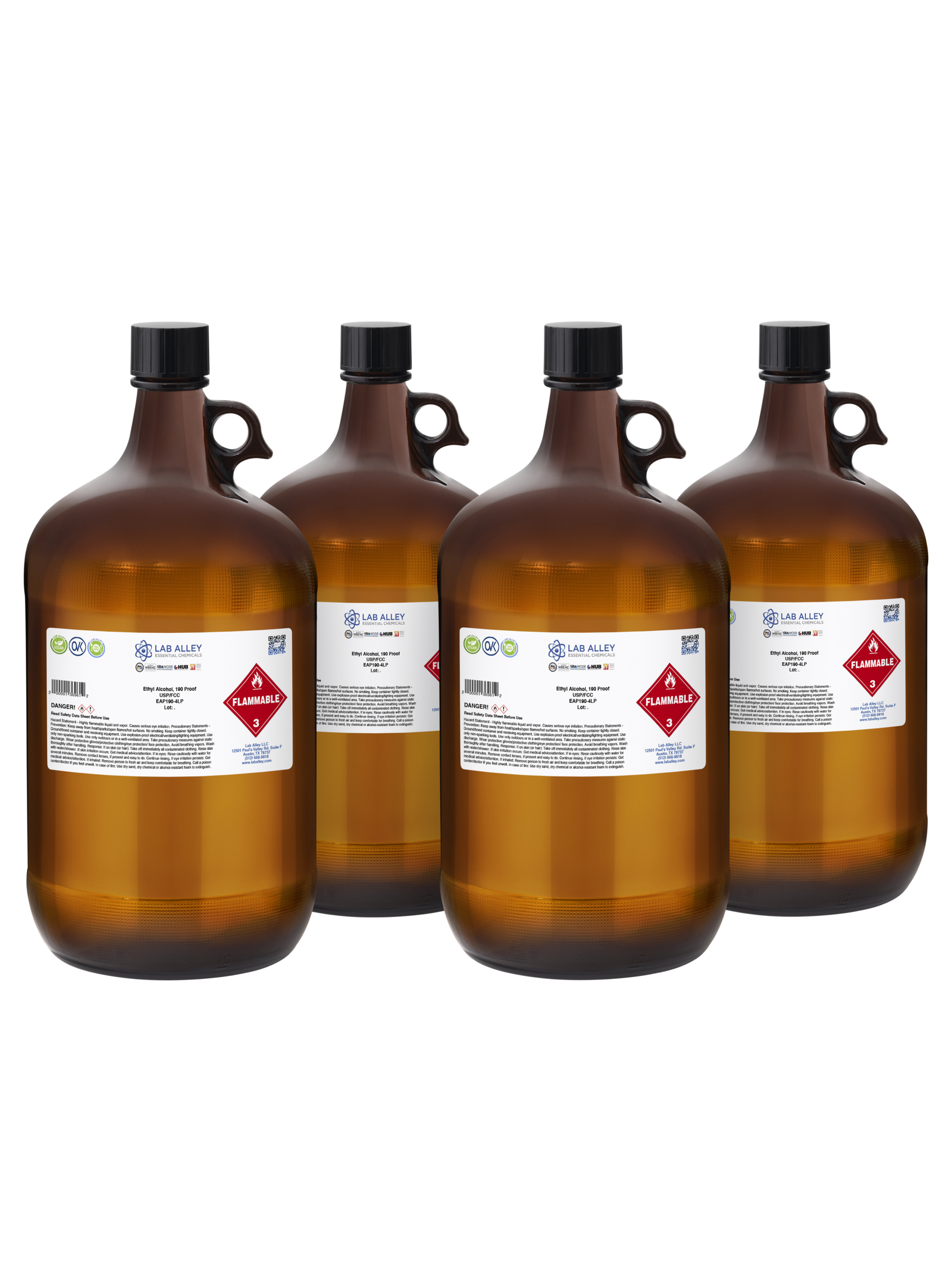 Ethanol 190 Proof (95%) Non-Denatured Alcohol, USP/FCC Food Grade ...