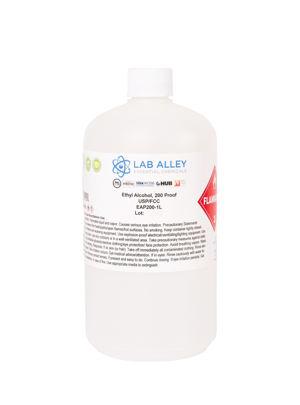 Ethanol 200 Proof (100%) Undenatured Alcohol, USP/FCC Food Grade ...