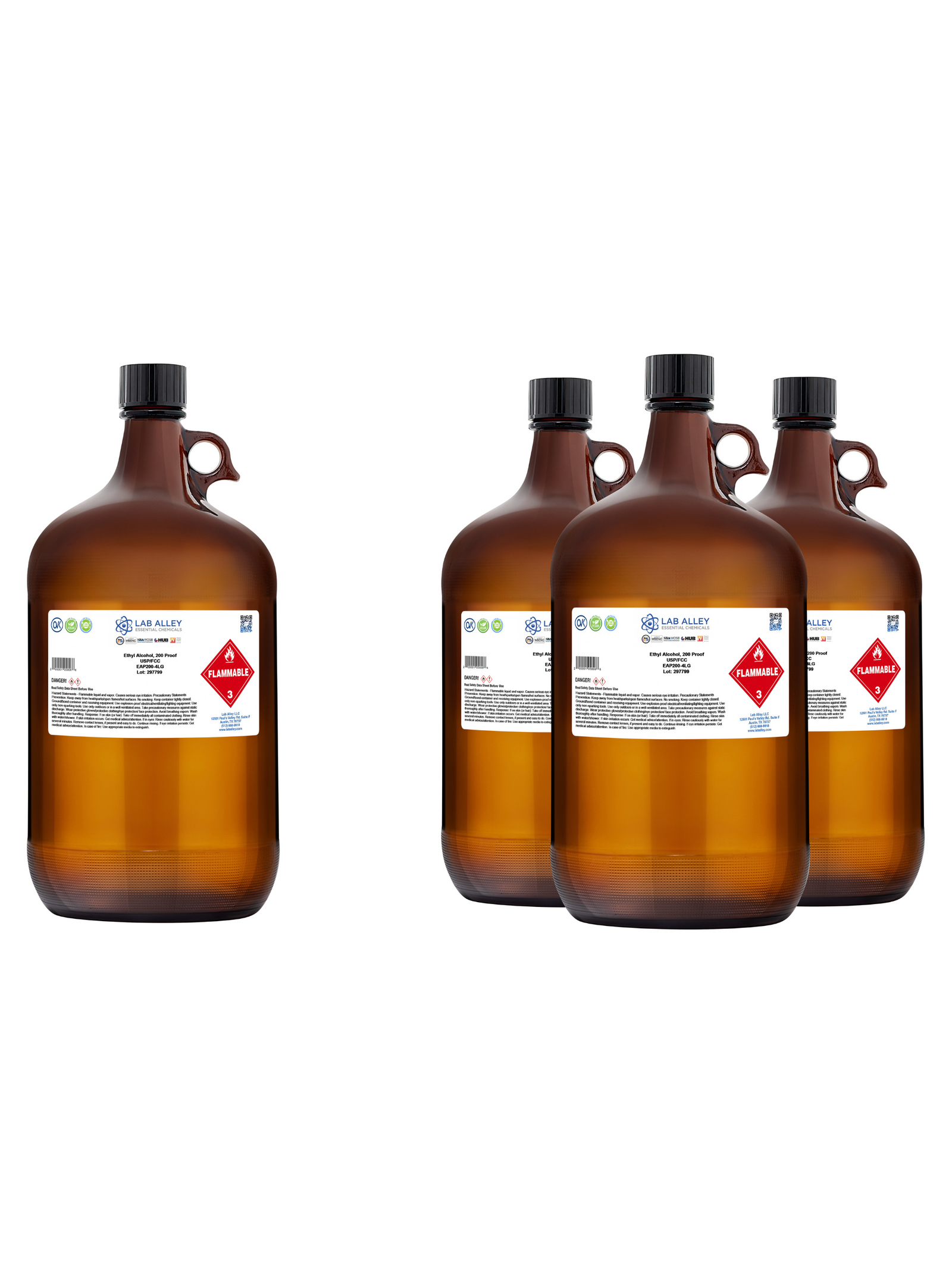 Ethanol 200 Proof (100%) Undenatured Alcohol, USP/FCC Food Grade ...