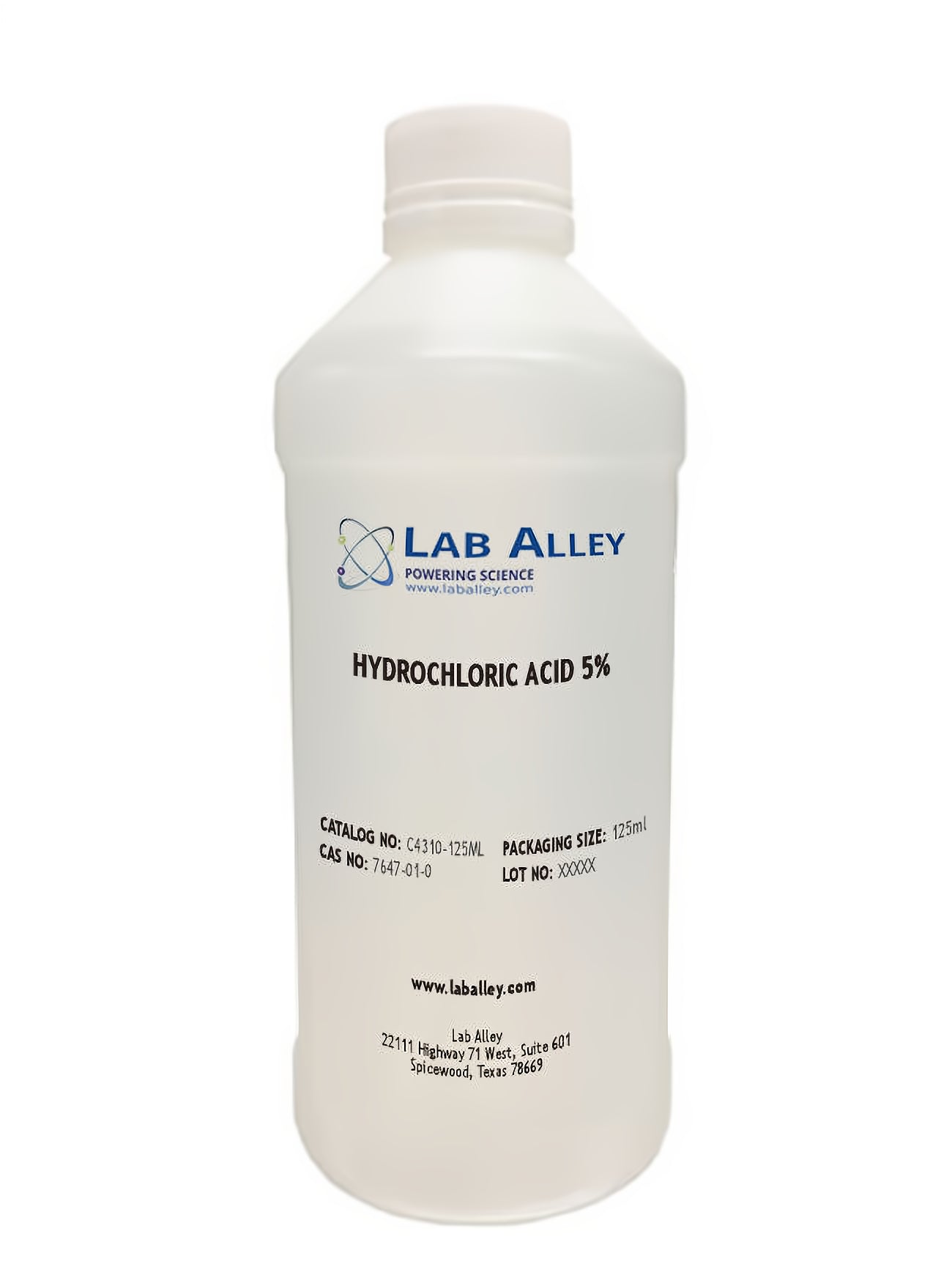 Hydrochloric Acid 5% Solution, Lab Grade | Lab Alley