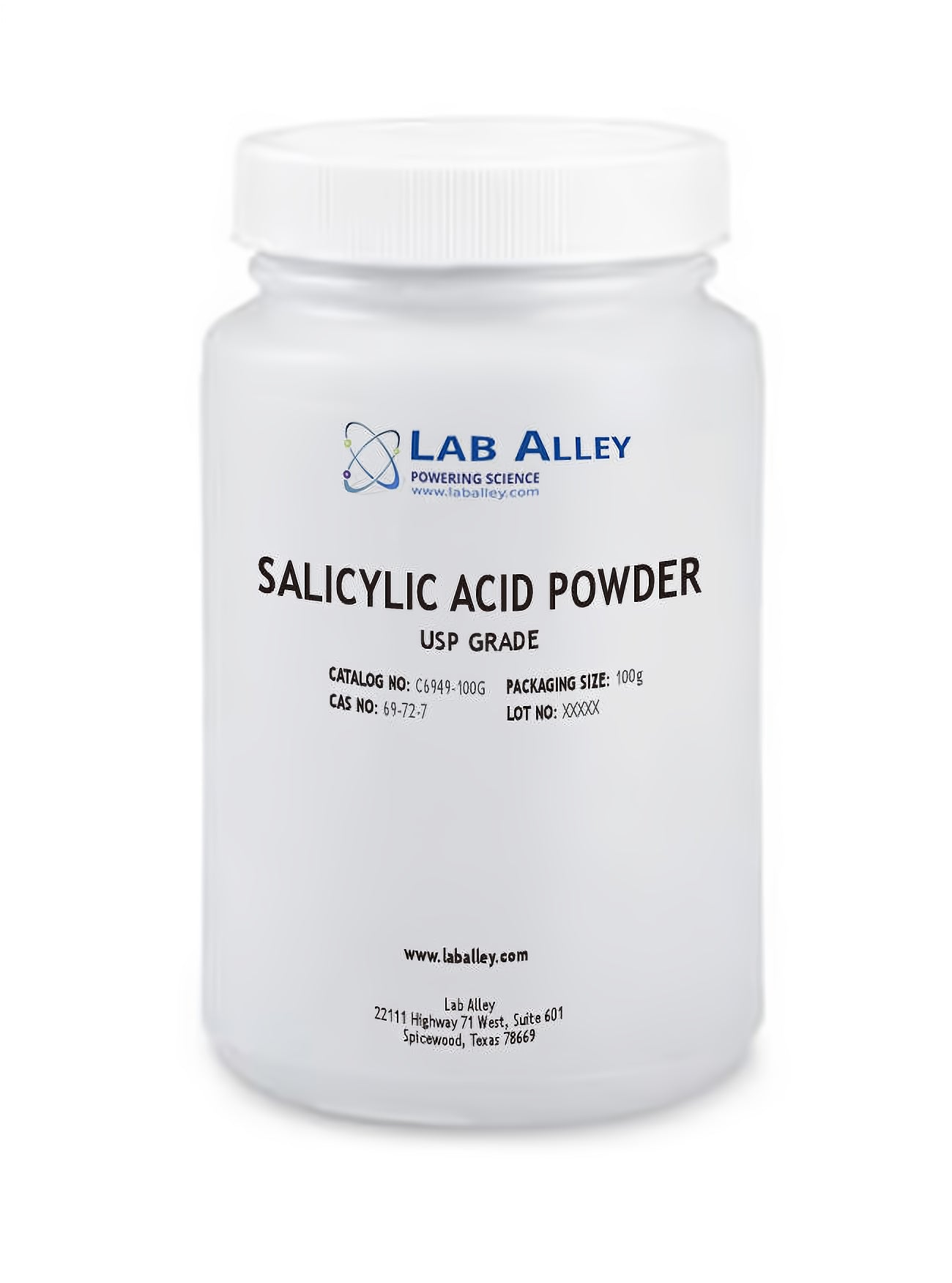 Salicylic Acid Powder ≥99.5% USP Grade | Lab Alley