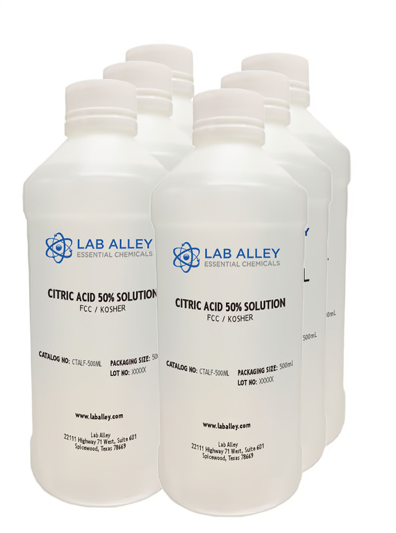 Citric Acid 50% Solution, FCC/Food Grade, Kosher, Halal | Lab Alley