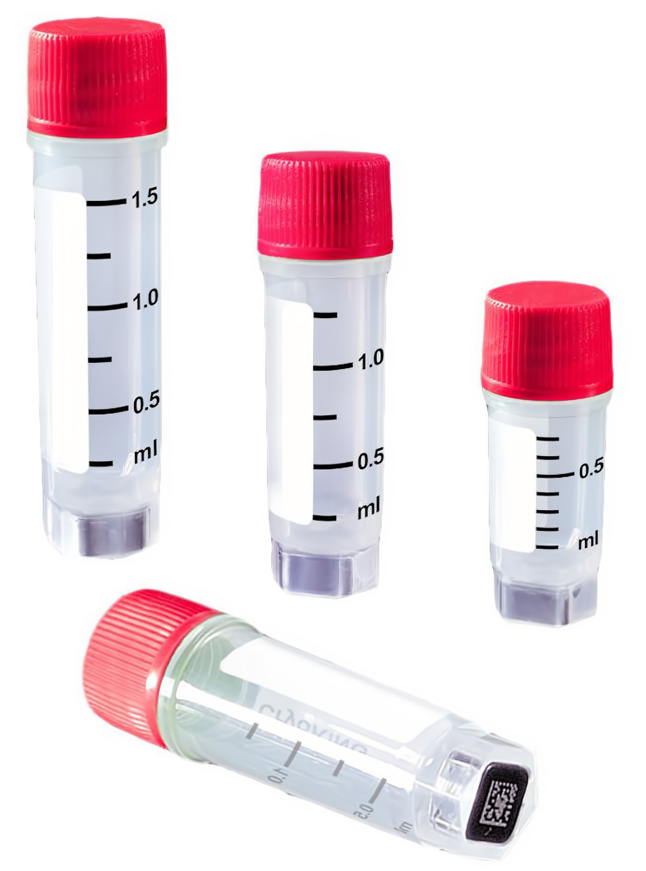 Cryovials With Colored Caps, 1,000 Per Case | Lab Alley