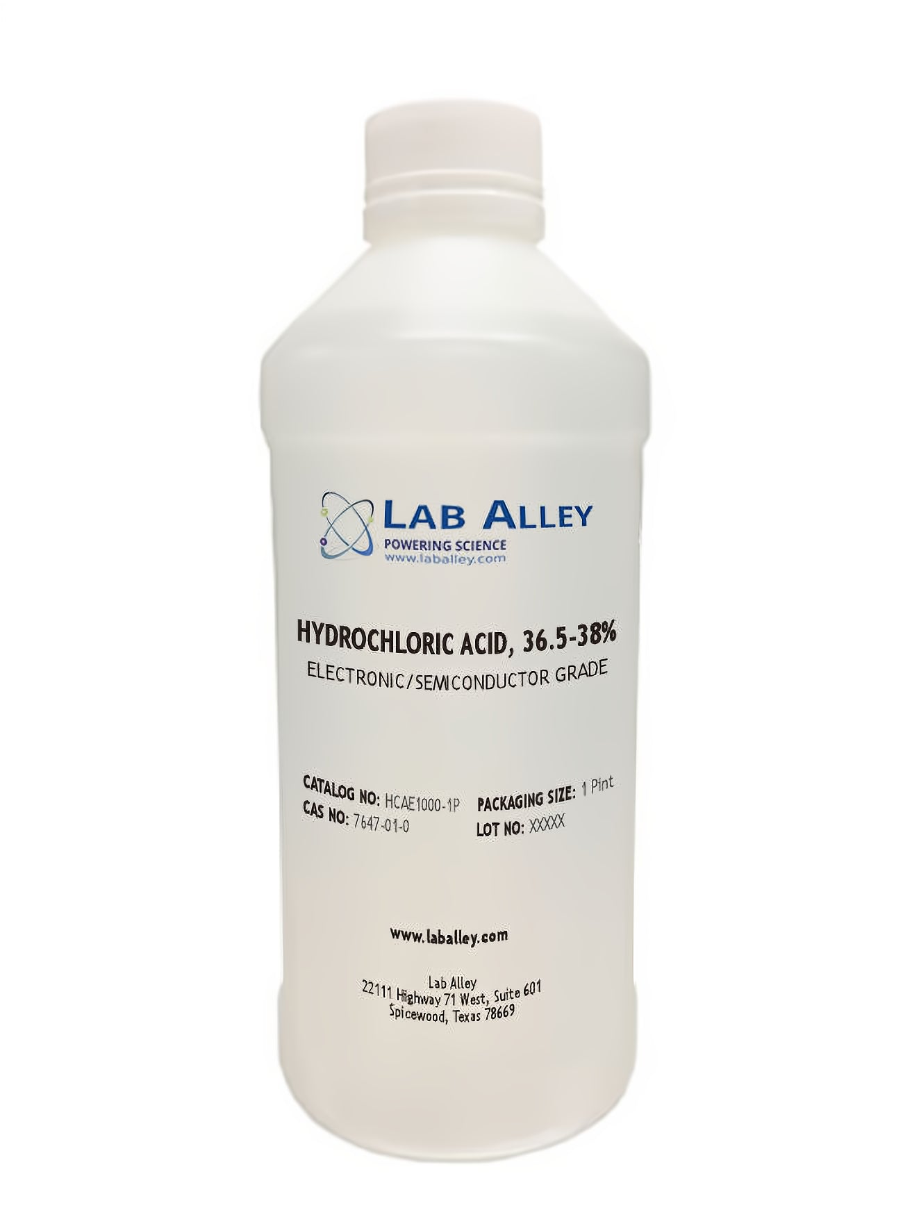 Hydrochloric Acid 37% Solution, Semiconductor Grade | Lab Alley