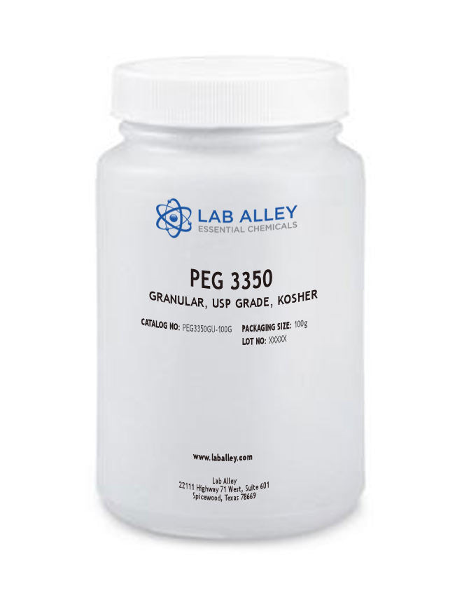 Polyethylene Glycol (PEG) 3350, Granular, USP Grade, From Kosher | Lab ...