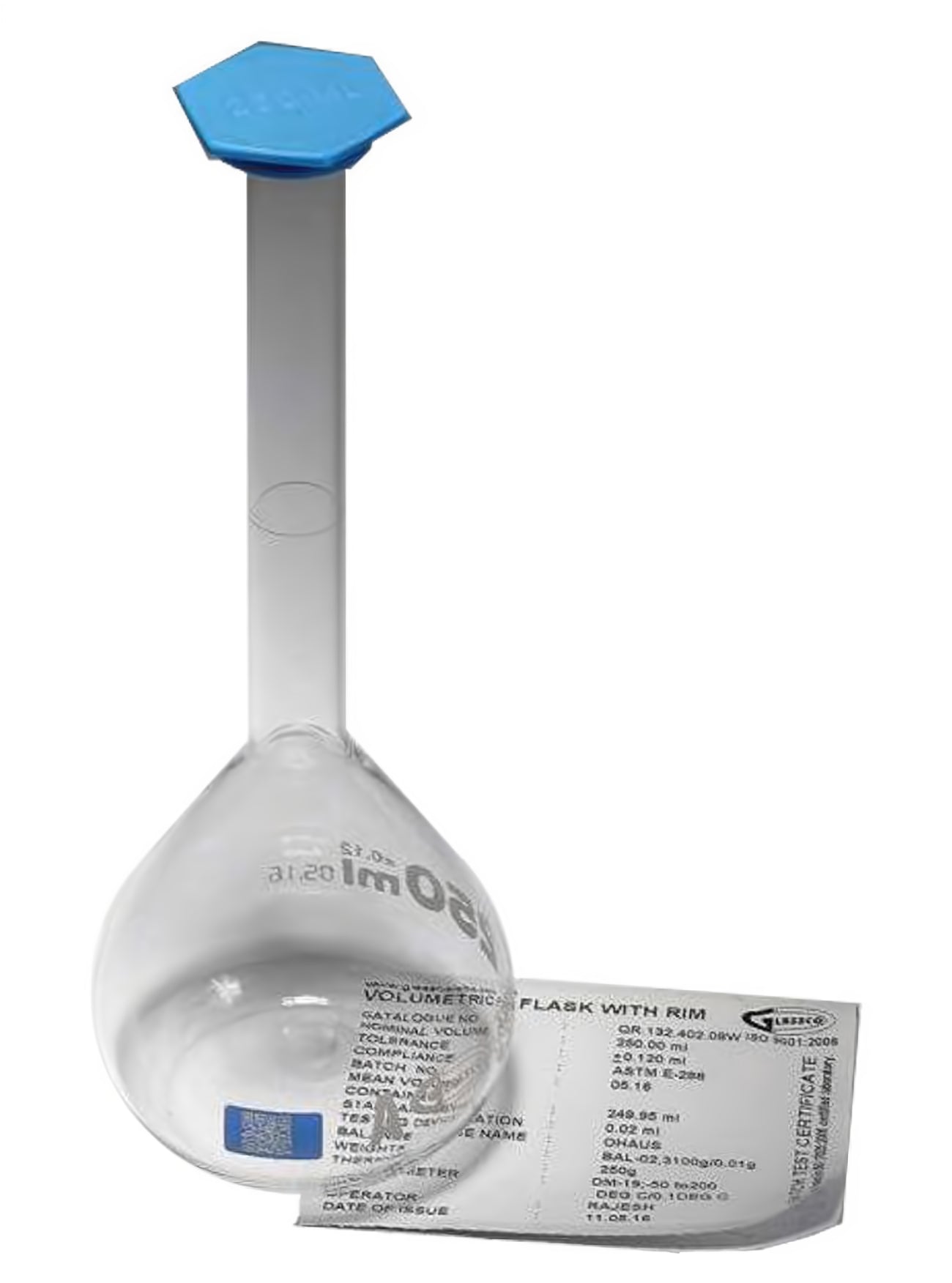 Volumetric Flasks, Class A, With Snap Cap, Batch Certified, Qr | Lab Alley